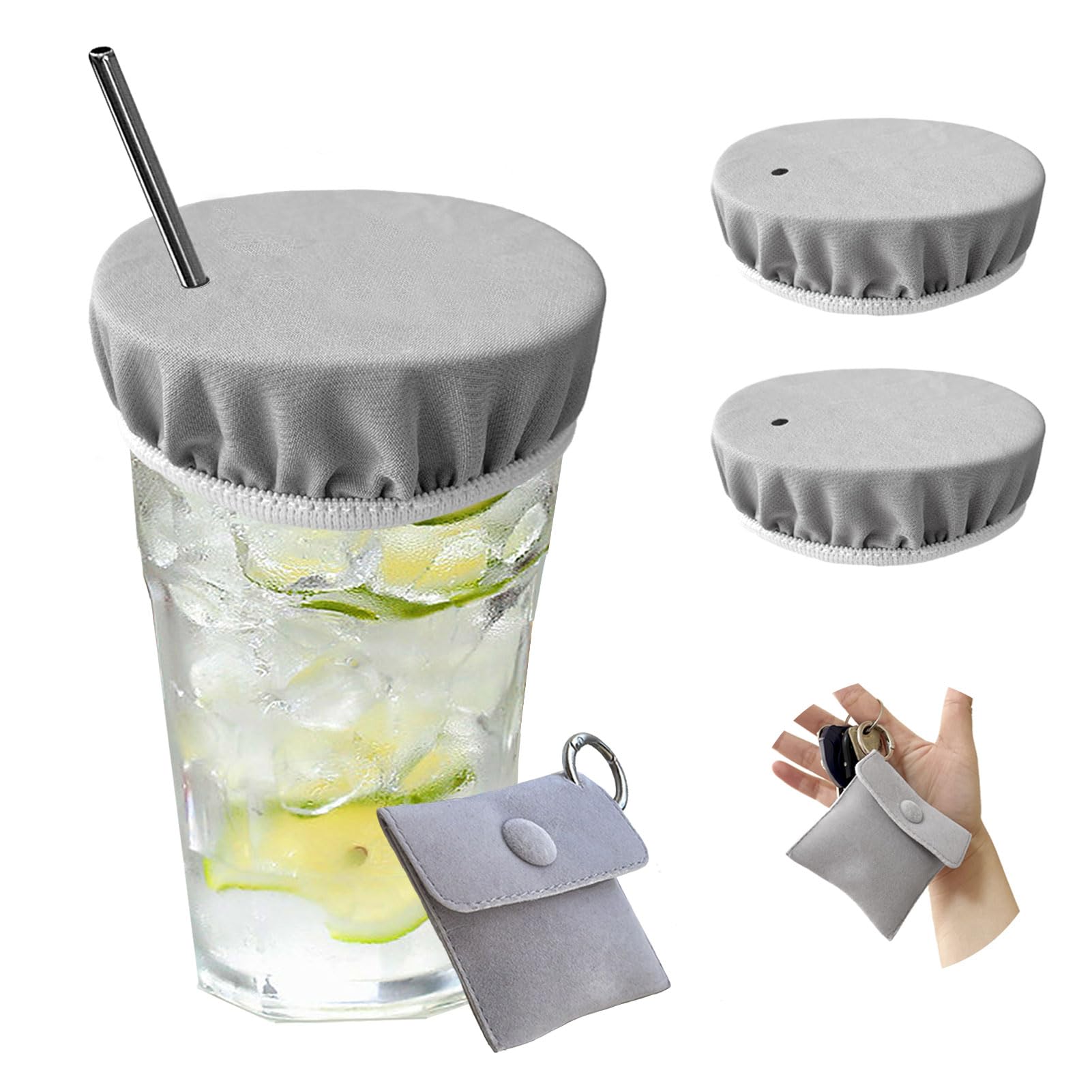 Amazon.com: TOEASYWAY Drink Covers for Alcohol, Reusable Cup Cover with ...