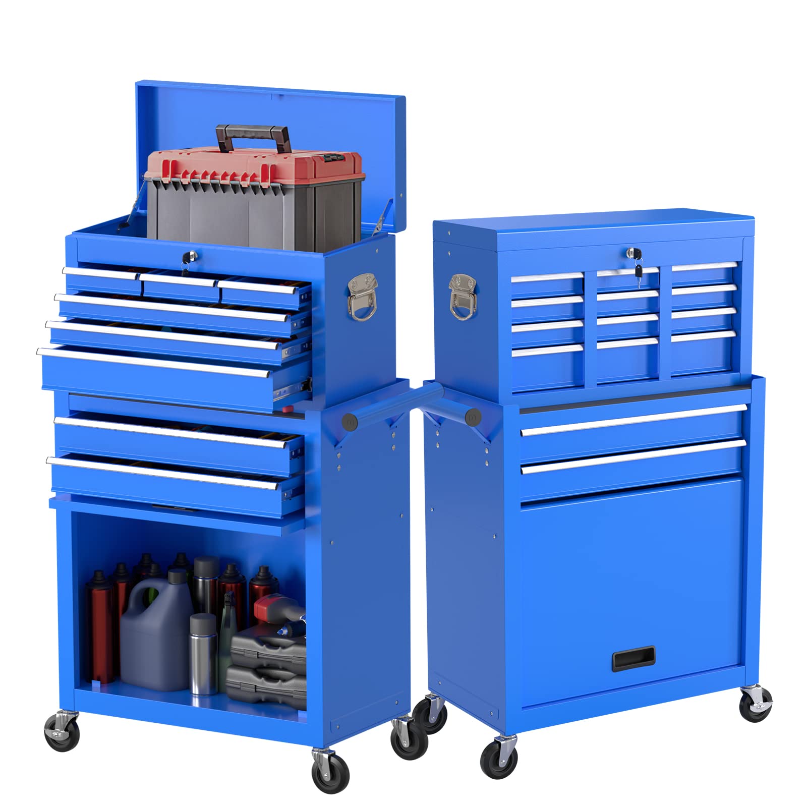 Buy 8-Drawer Rolling Tool Chest Tool Box, Removable Tool Storage ...