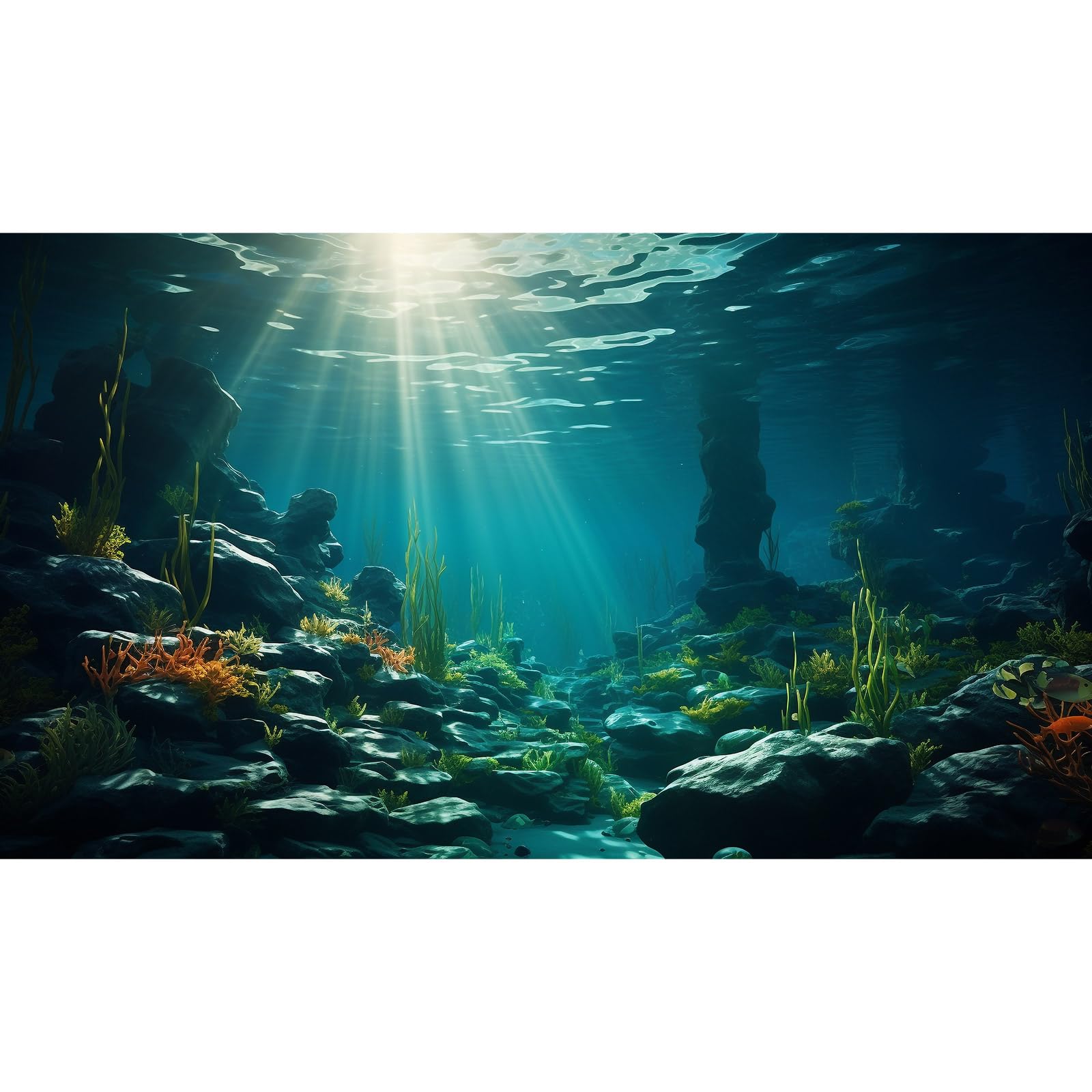 Amazon.com : Riivvdise Aquarium Background Ocean Floor Fish Tank ...