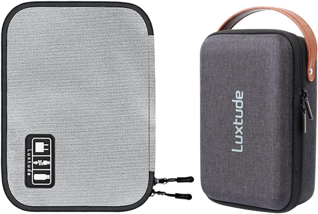 Amazon.com: Luxtude Compact Electronics Organizer, Hard Carrying Case ...