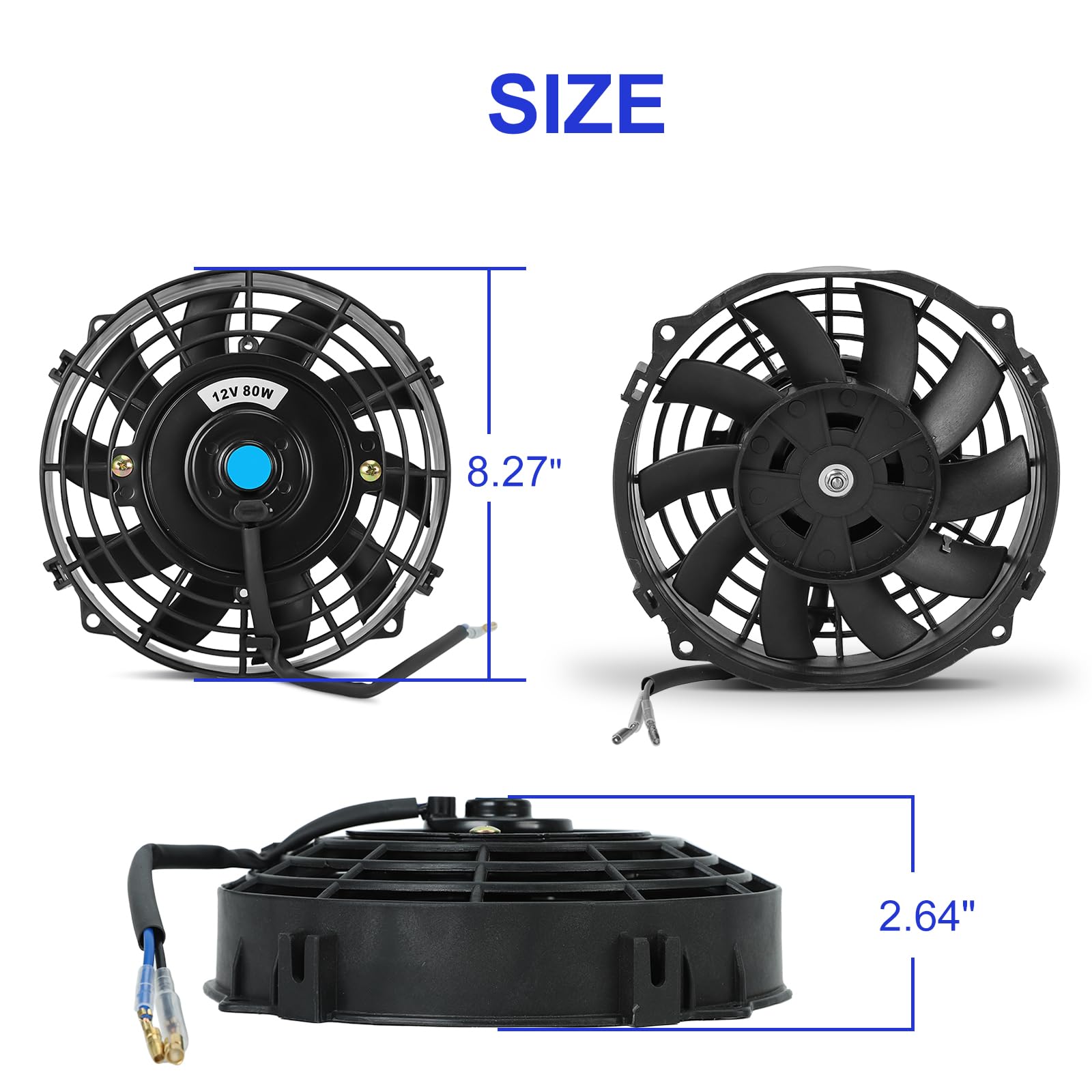 Snapklik.com : Universal Slim Fan Push Pull Electric Radiator Cooling ...