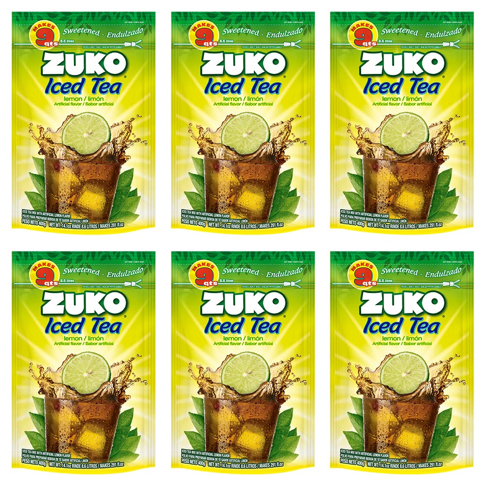 Amazon.com : ZUKO Lemon Tea Instant Powder Drink, No Sugar Needed ...