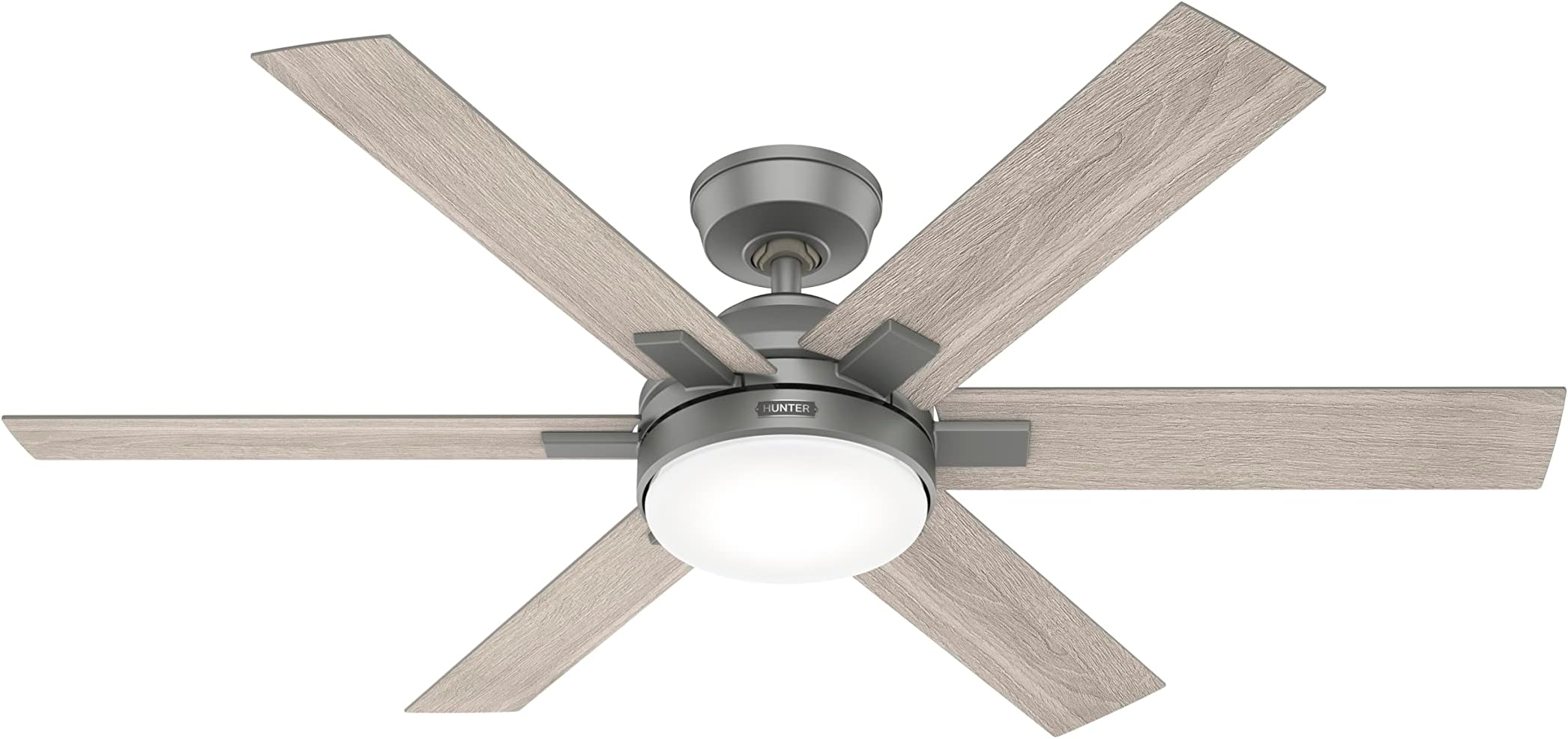 Hunter Fan 48 inch Low Profile Brushed Nickel Ceiling Fan with LED ...