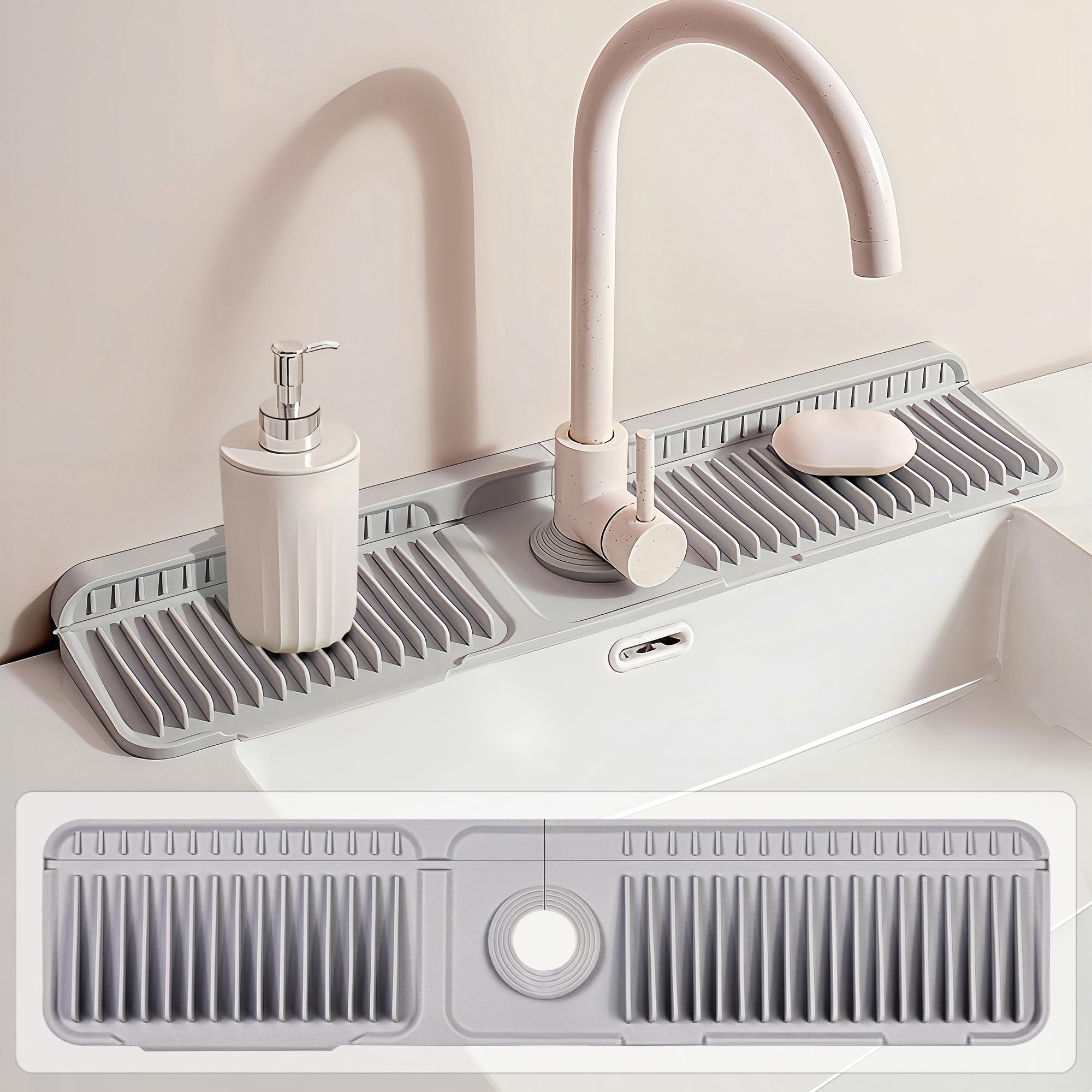 Amazon.com: Silicone Faucet Mat for Kitchen Sink, Kitchen Faucet Splash ...