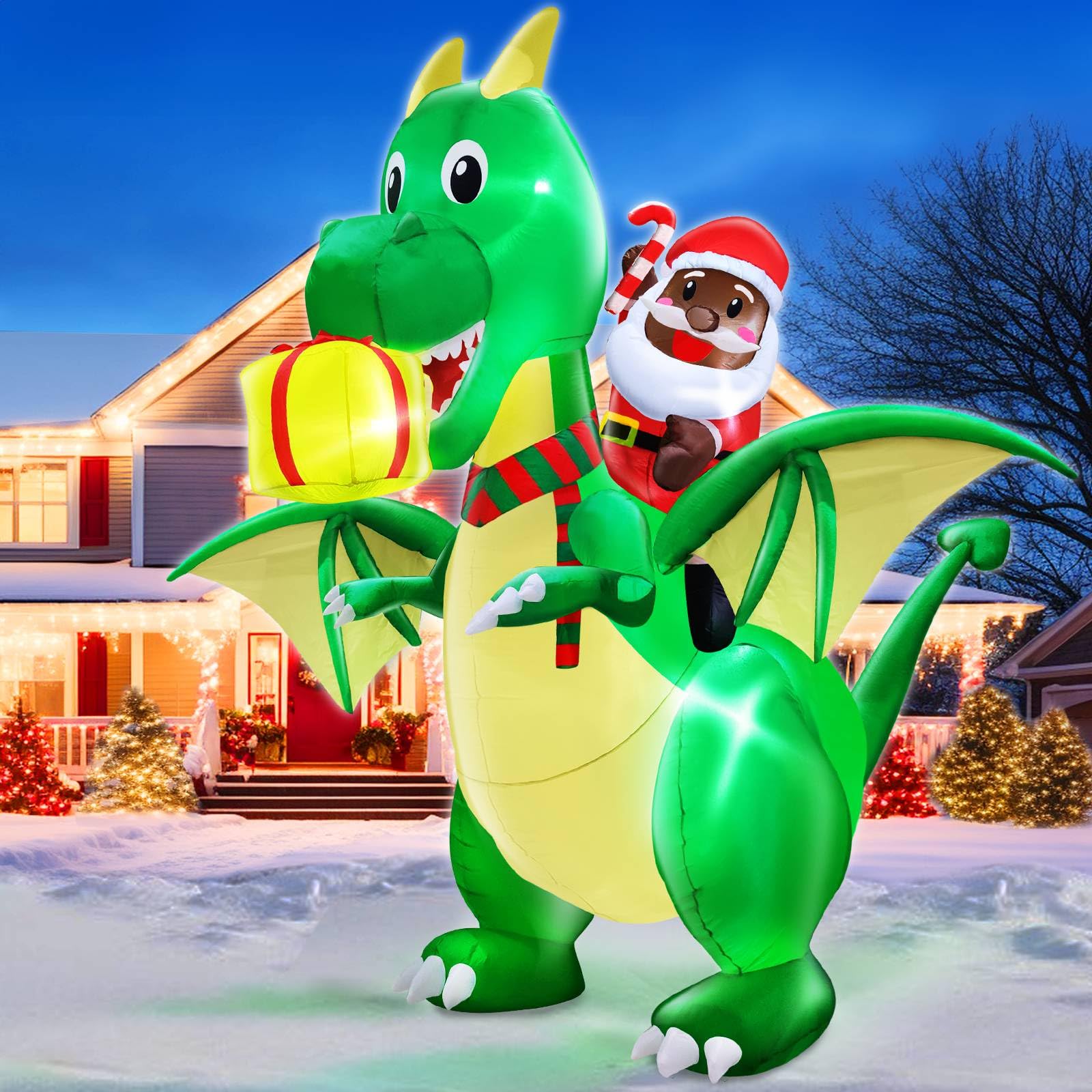 Snapklik.com : 10 Ft By 10 Ft Giant Black Santa Claus Christmas ...