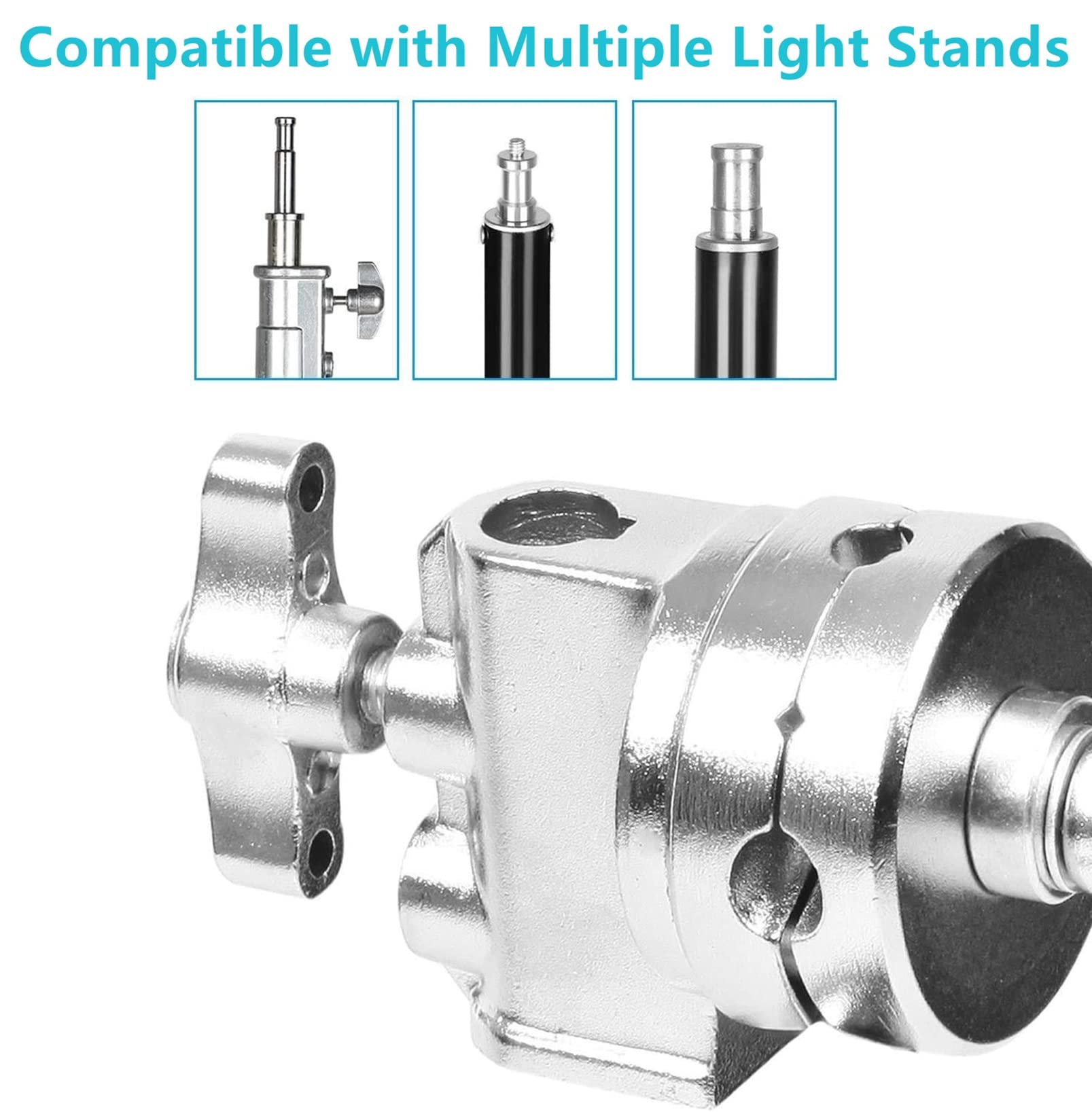 Selens Swivel Grip Head for C Stand, Heavy Duty Stainless Steel Handle ...