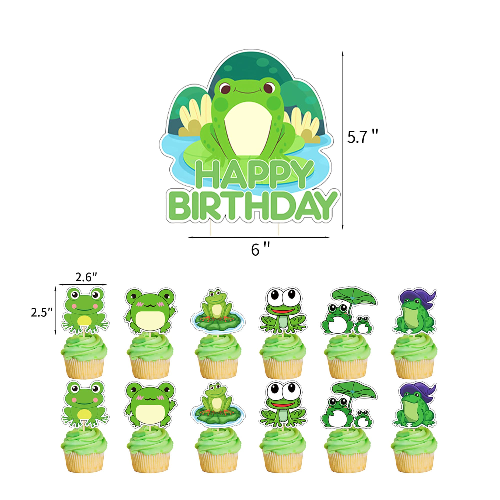 Snapklik.com : 13 PCS Frog Birthday Party Supplies Decoration Frog ...