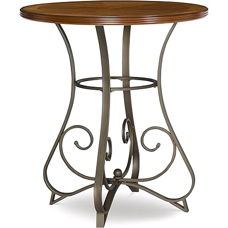 Amazon.com: Powell 697-404 Hamilton Pub Table, Brushed Faux Medium ...