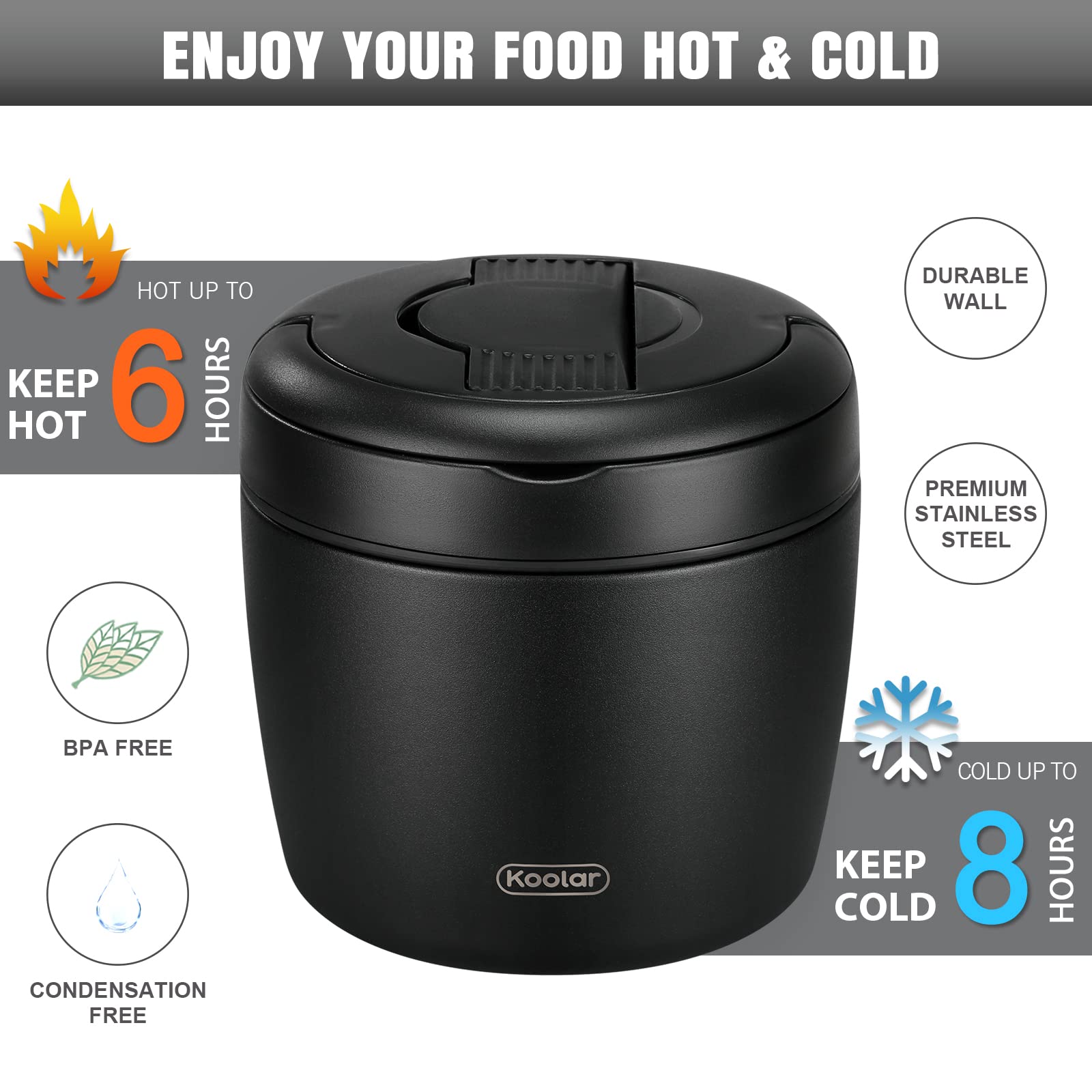 Snapklik.com : Soup Thermo For Hot Food Adults 32OZ Lunch Containers ...