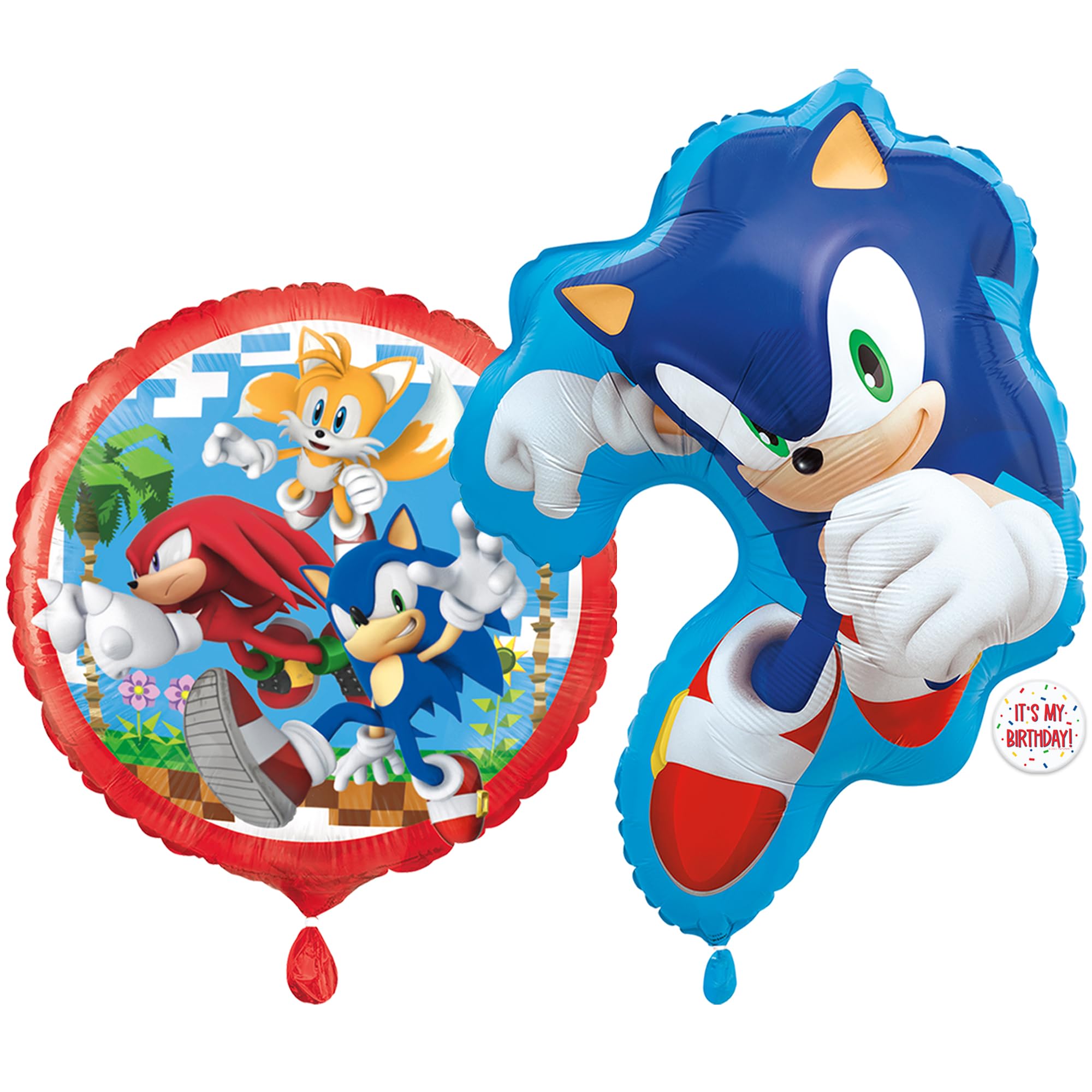 Amazon.com: Sonic The Hedgehog Foil Balloons Set of 2 | Multicolor ...
