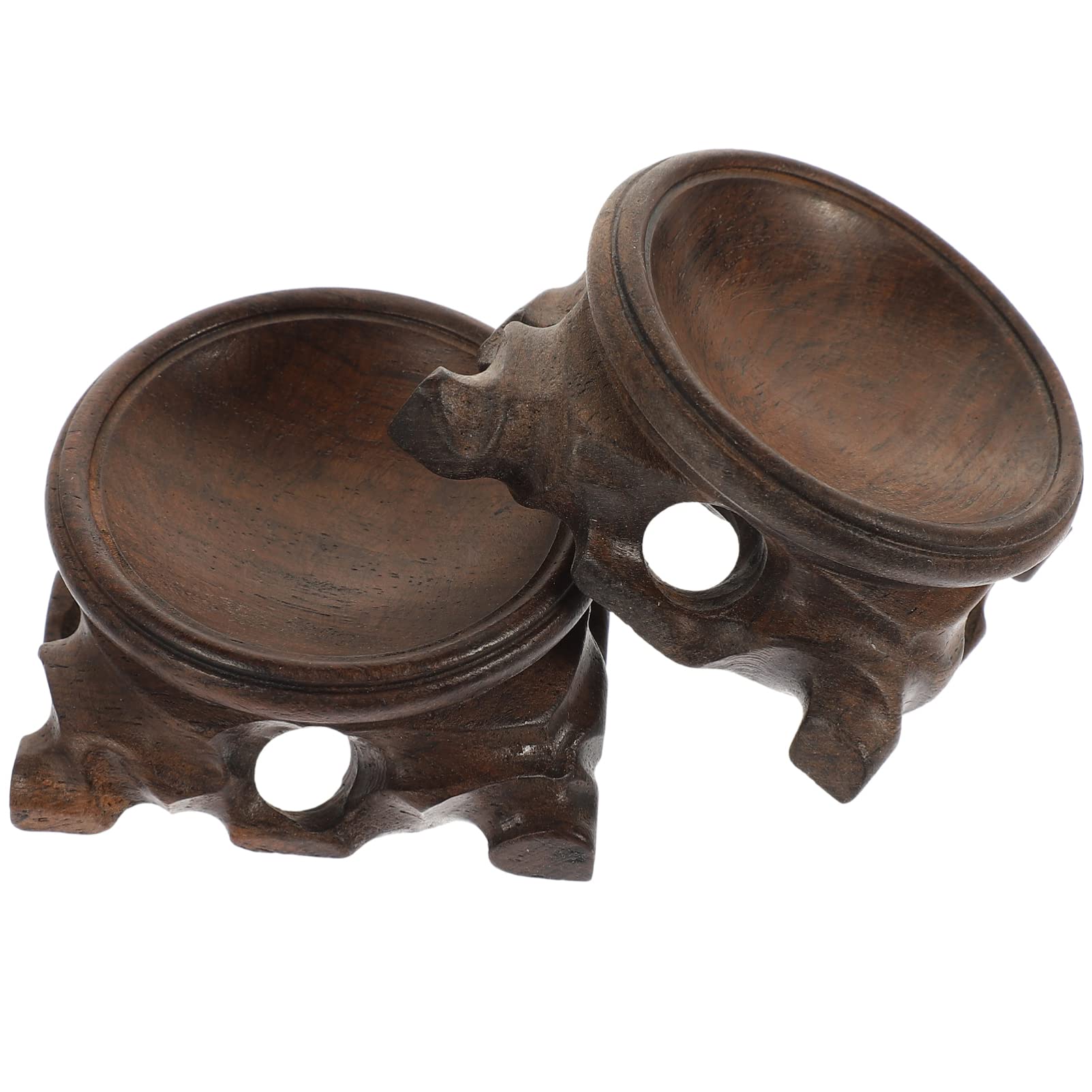 Amazon.com: Zerodeko Crystal Sphere Wooden Stand: 2pcs Vintage Gazing ...