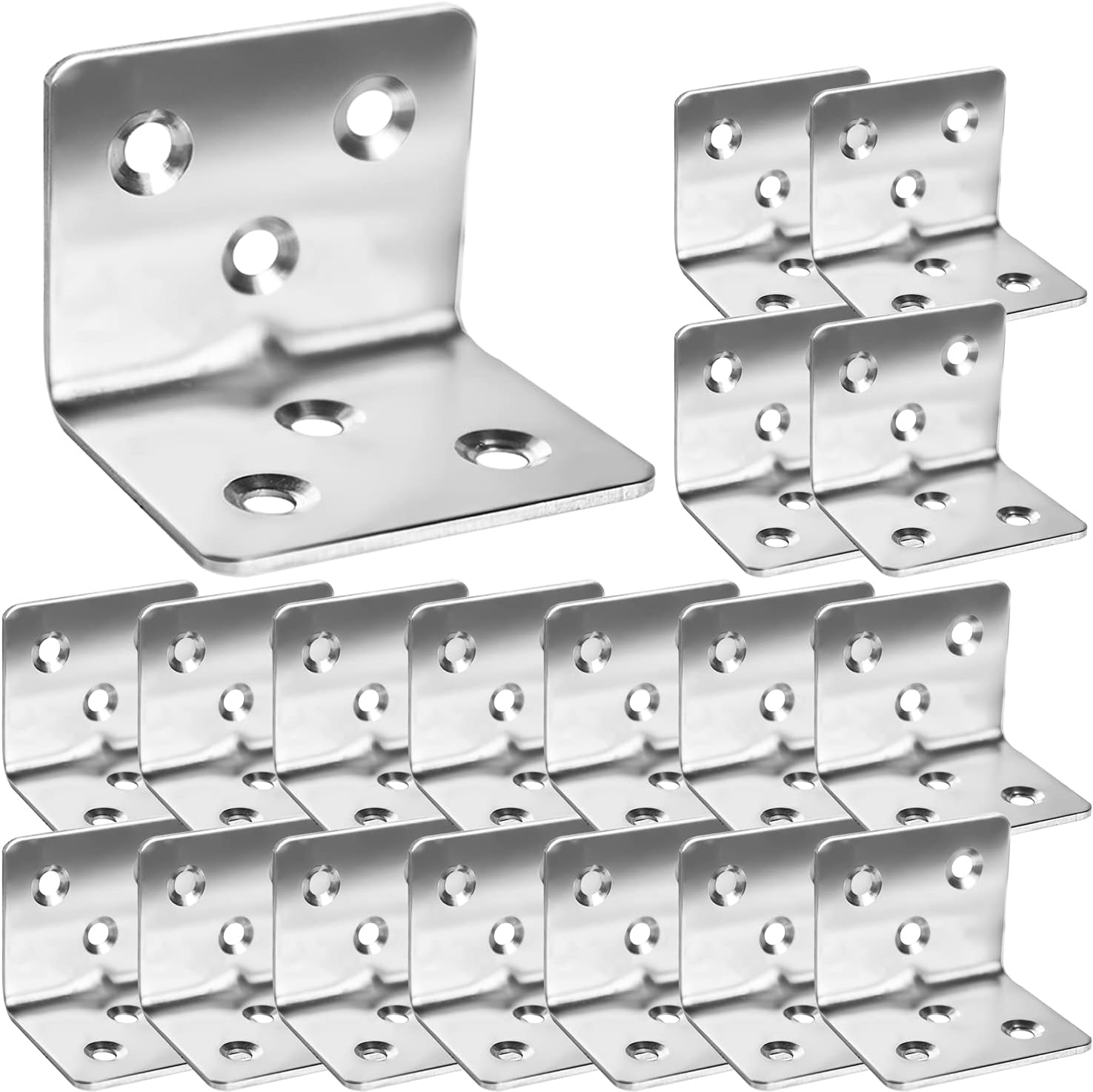 Amazon.com: 80Pcs Stainless Steel Angle Brackets,1.2” x 1.2” x 1.5 ...
