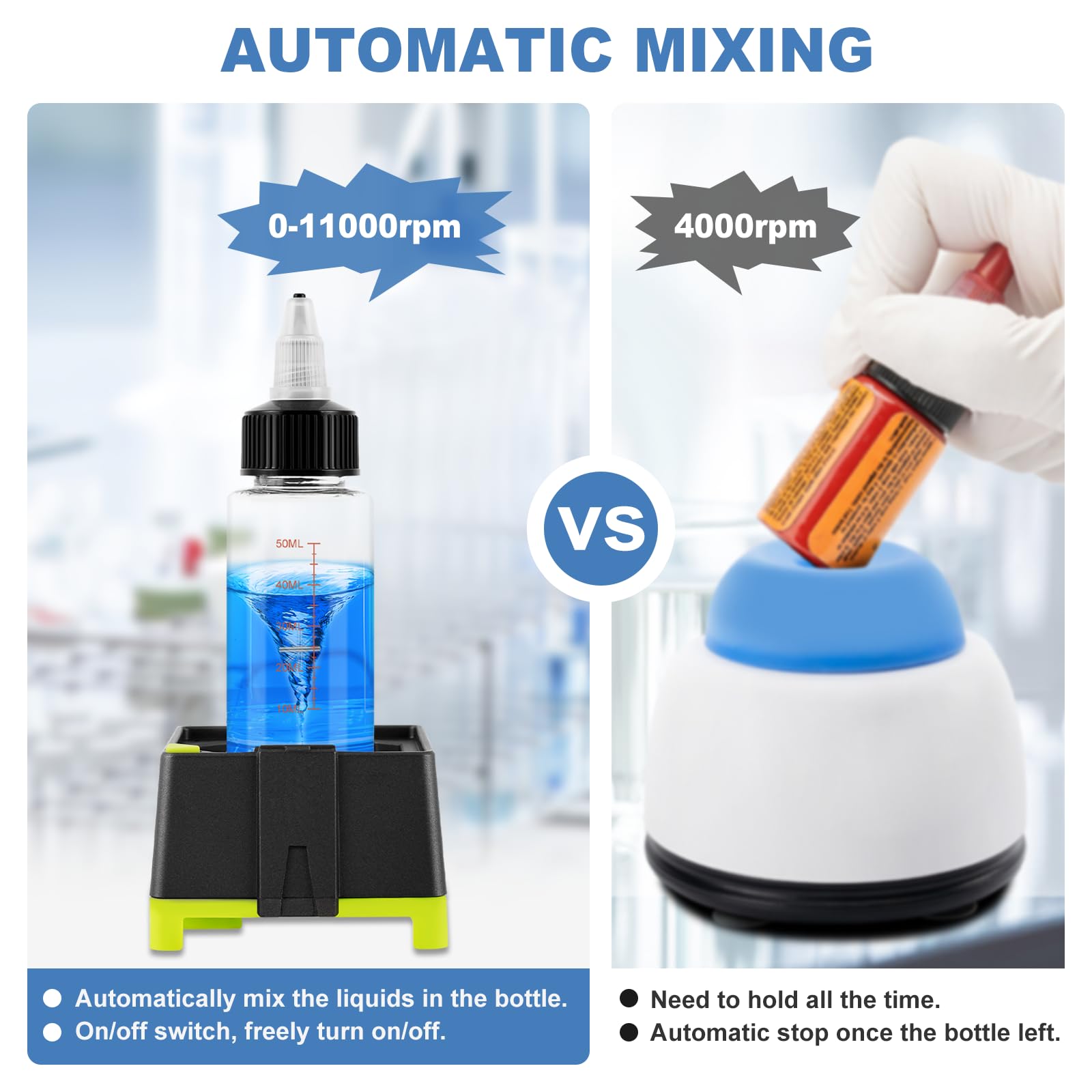Mini Vortex Mixer 11000rpm Magnetic Vortex Paint Mixer Vortex Botttle ...