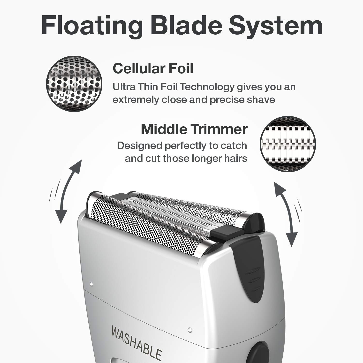 Buy Electric Razor for Men, YASUN Men's Foil Shaver, Wet/Dry IPX7 ...