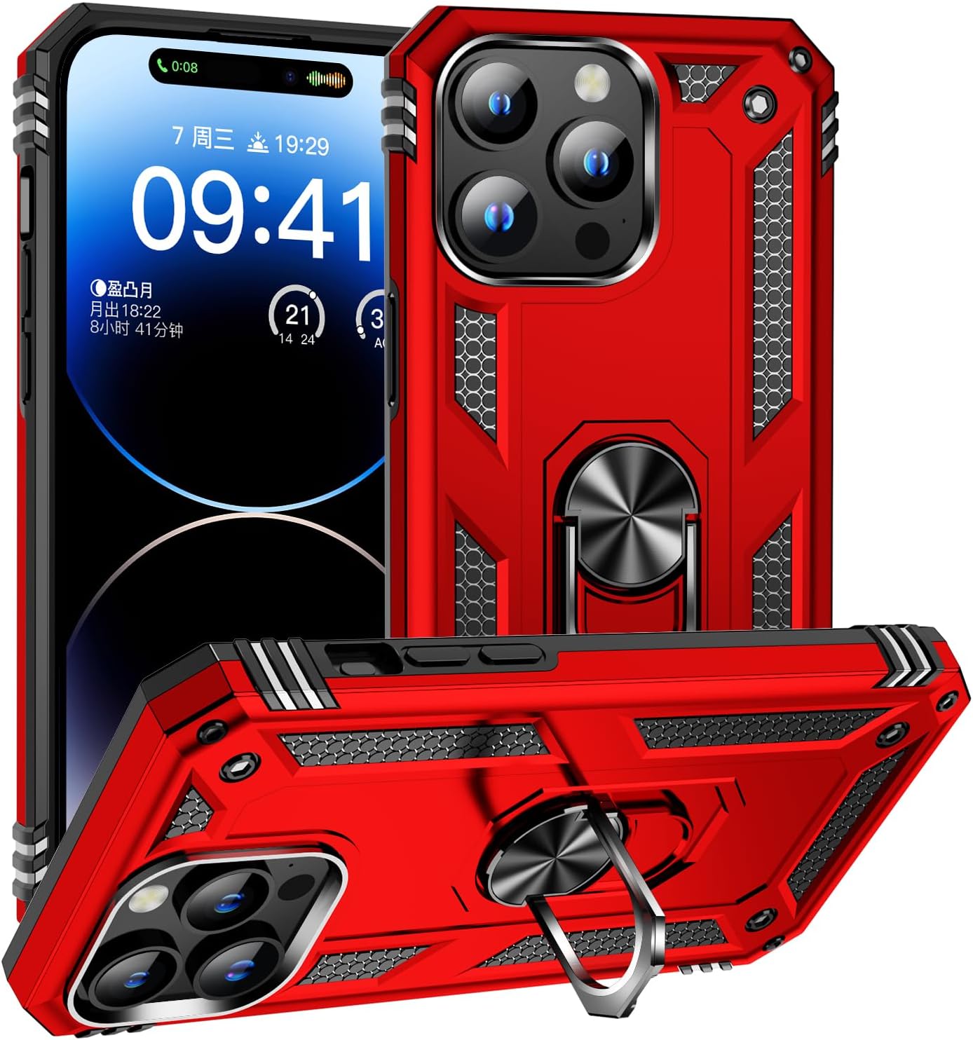 Amazon.com: YAUPON case 15 Pro Max Military Bracket Phone case with ...