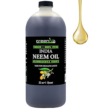 Amazon.com : GreenIVe 100% Organically Grown Neem Oil, Cold-Pressed ...