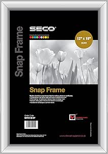 SECO Front Load Easy Open Snap Poster Frame 12 x 18-Inches, Silver ...
