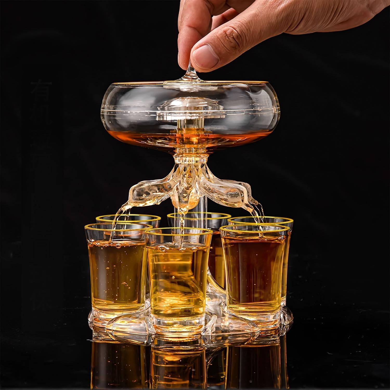Amazon.com | Zcvtbye Party Drink Shot Dispenser with 6 Gilded Rim Shot ...