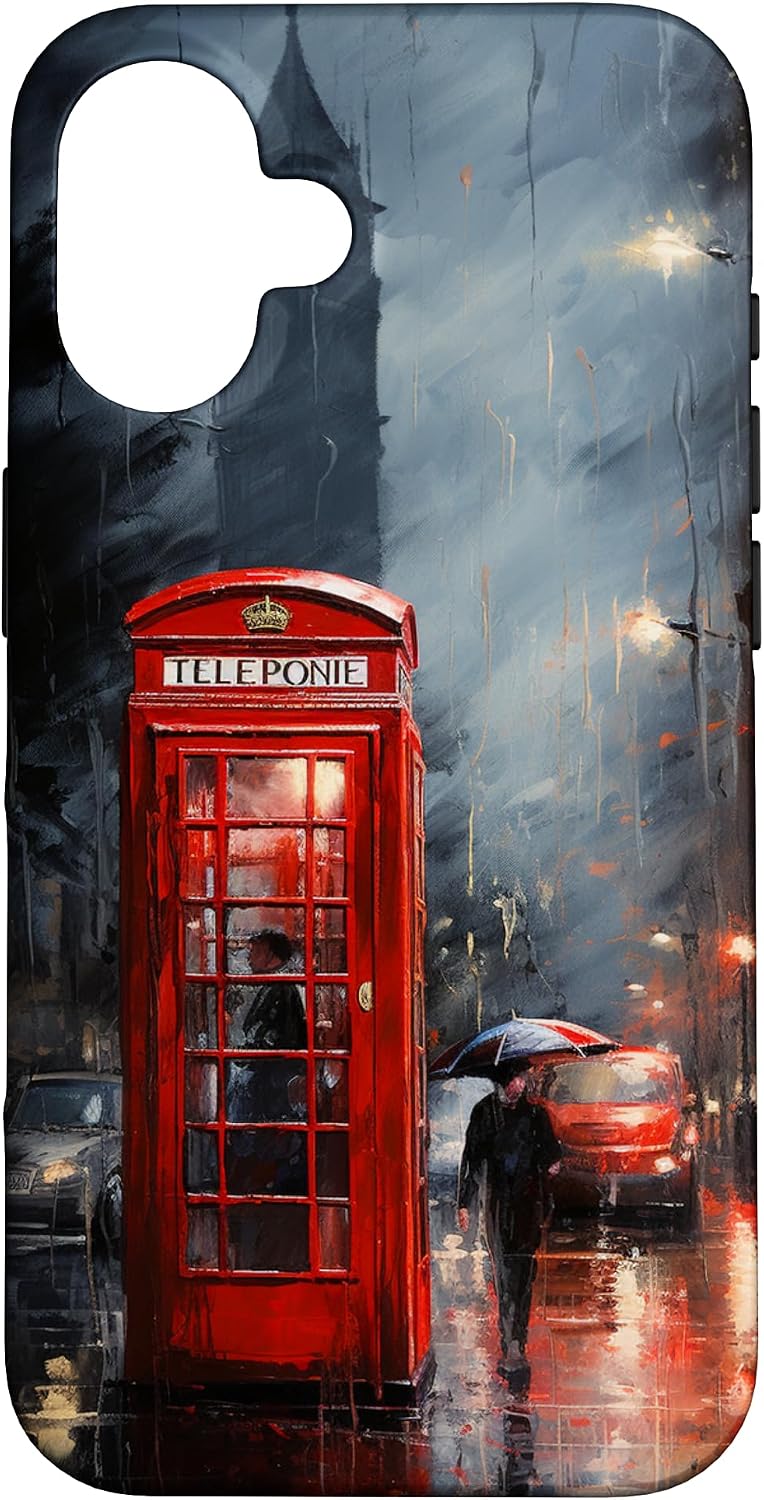 Amazon.com: Wet London Iconic Red Phone Booth Clocktower Art Case for ...