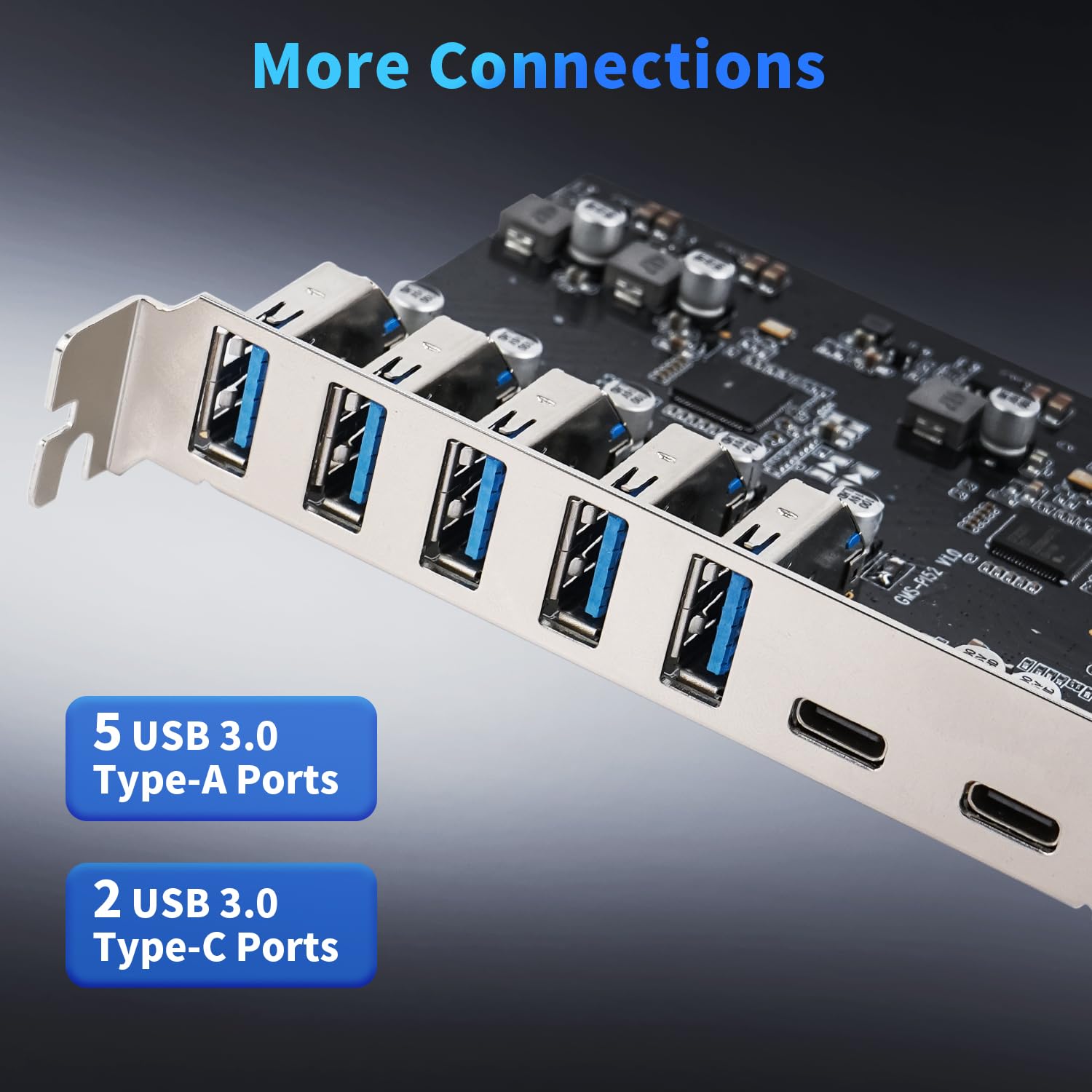 Snapklik.com : PCI-E USB Card, JESWO PCI-E To USB 3.0 7-Port