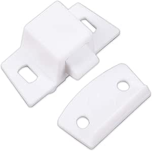 4X Small White Spring Loaded Catches Ideal for Home Furniture : Amazon ...