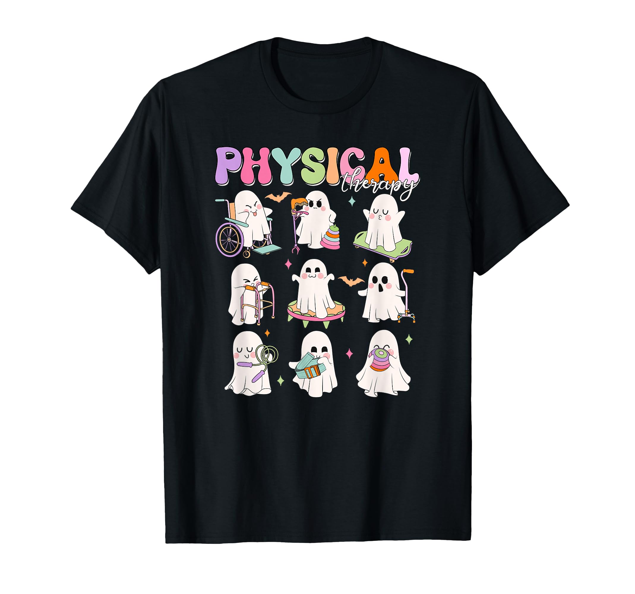 Amazon.com: Physical Therapy Halloween Boo Ghost Spooky Season T-Shirt ...