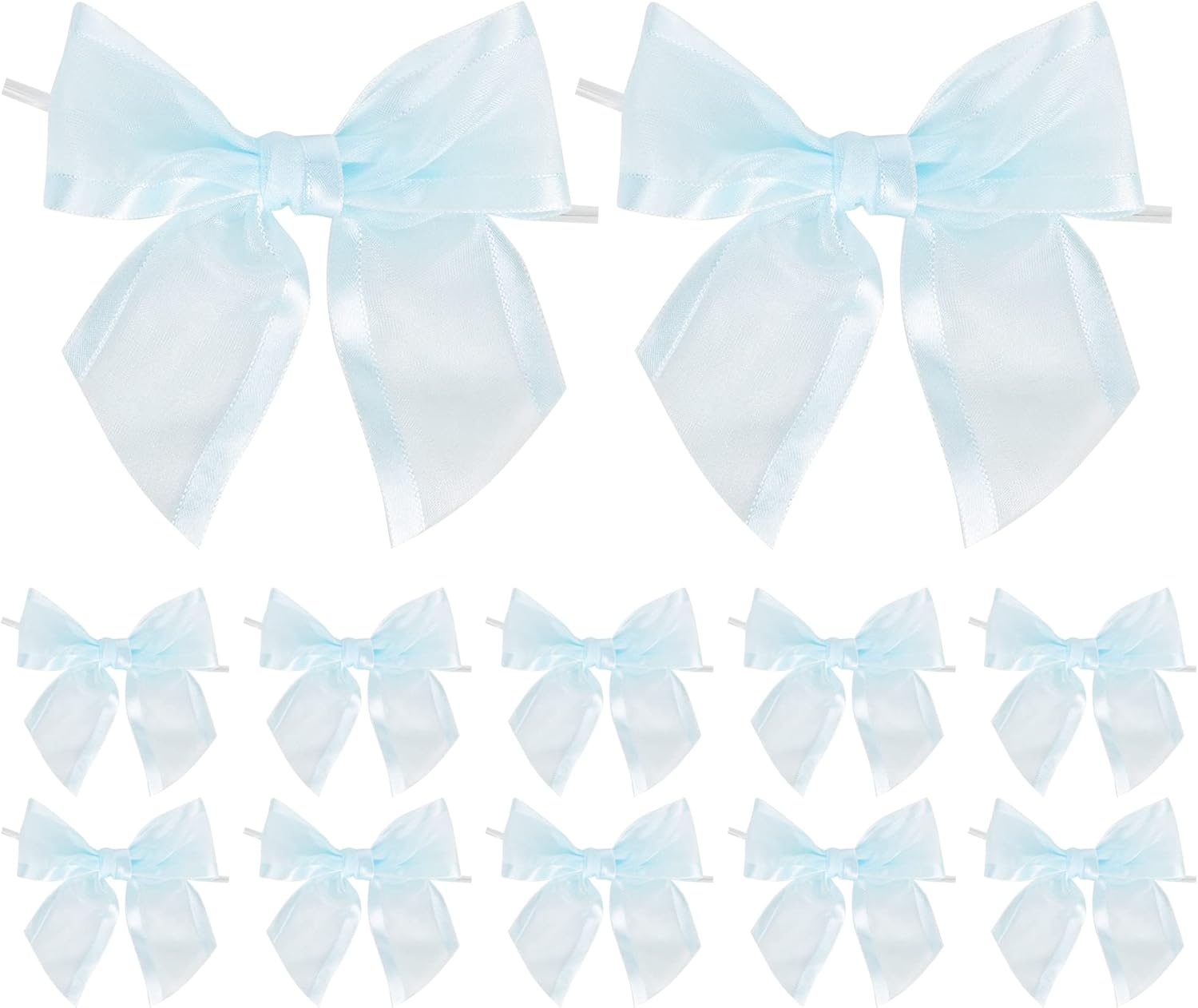 Amazon.com: AIMUDI Blue Bows for Baby Shower 4" Premade Baby Blue Bows ...