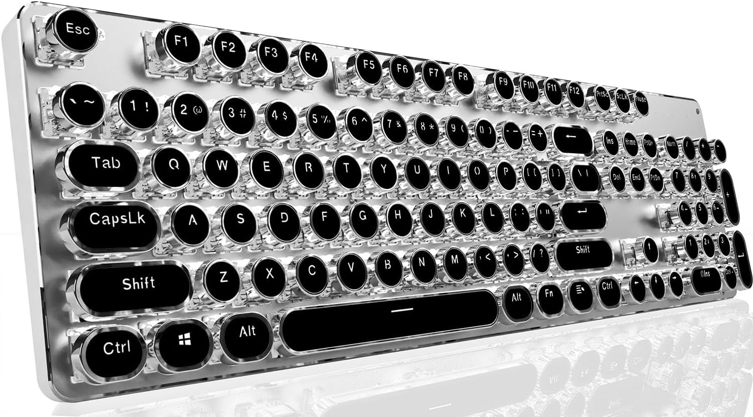 Amazon.com: EWEADN TK950 Wireless Mechanical Typewriter Keyboard, 104 ...