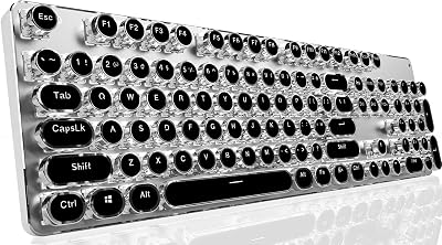 Amazon.com: SEUNKWANG EWEADN TK100 Typewriter Keyboard Wired Mechanical ...