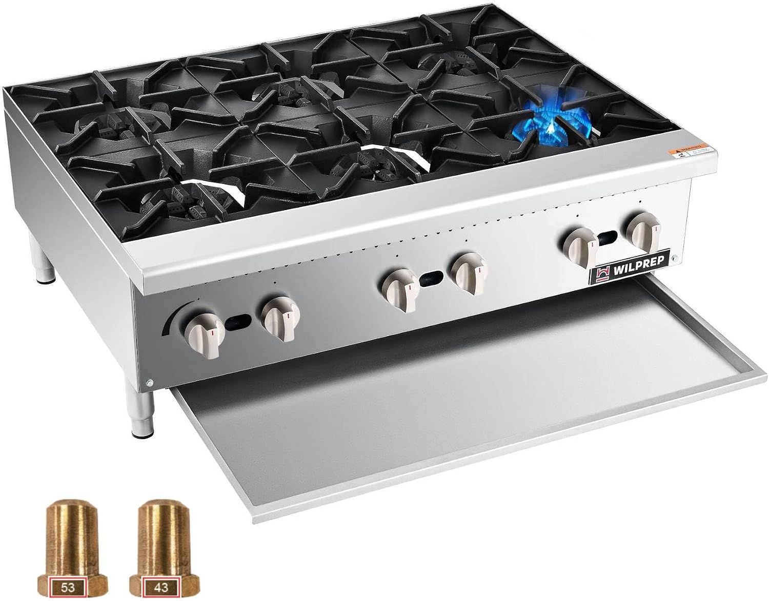 Amazon.com: WILPREP Countertop Gas Range, 6 Burner Commercial Hot Plate ...