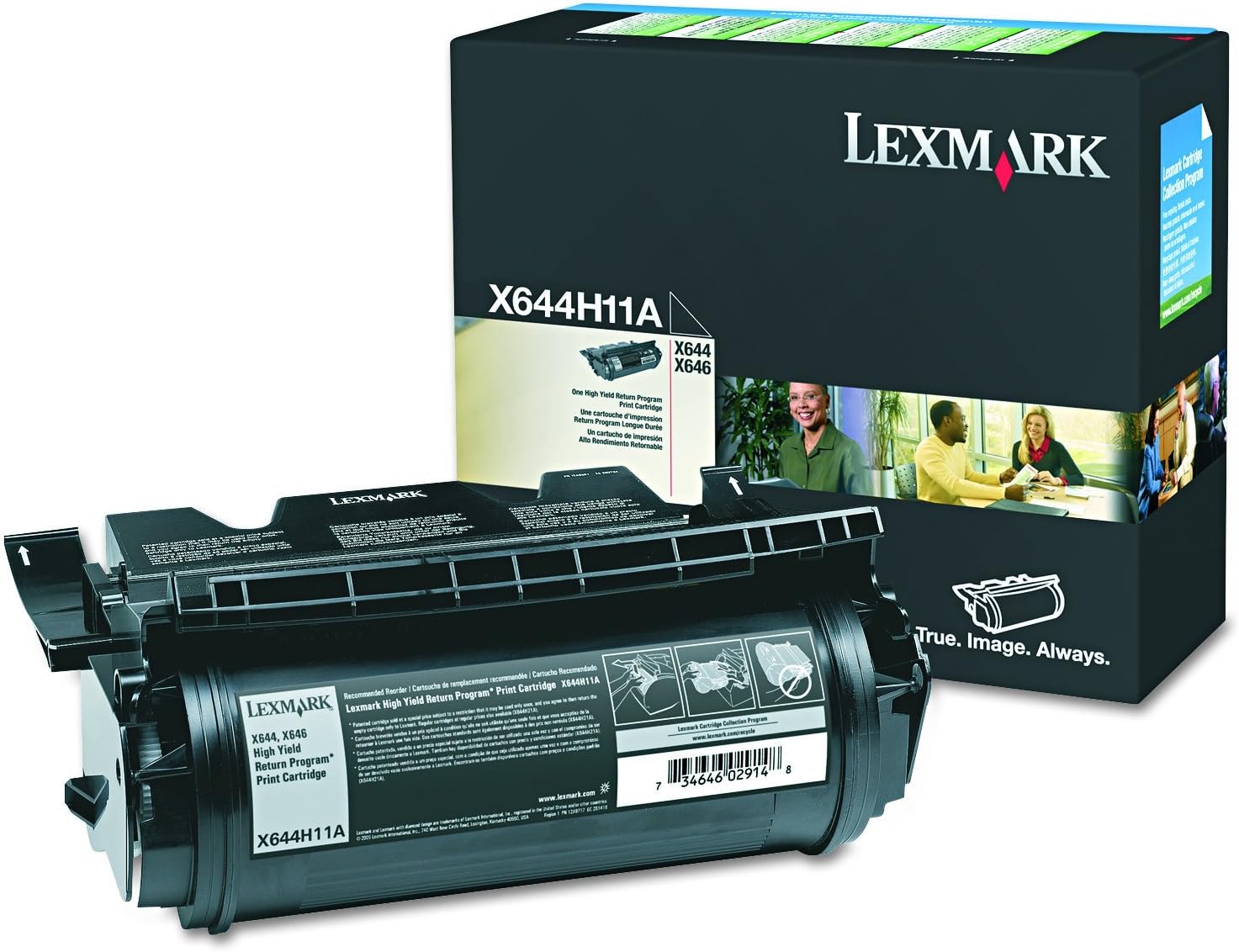 Amazon.com: Lexmark X644H11A Black High Yield Return Program Toner ...