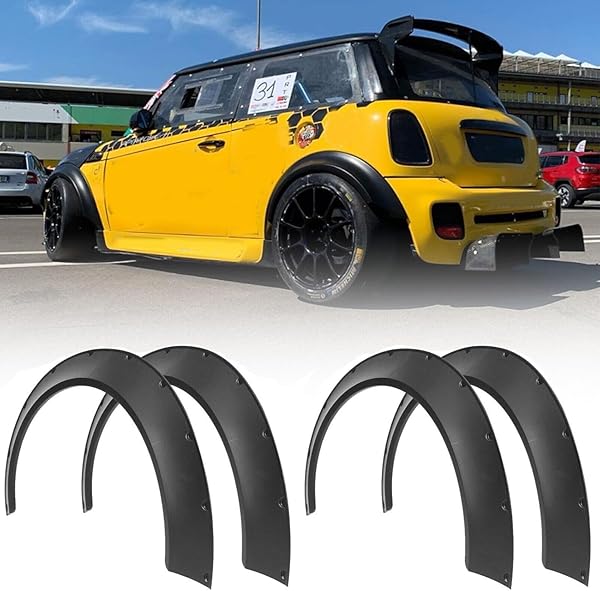 For Mini Cooper S R53 R56 R58 4X Fender Flares Extra Wide Body Kit ...