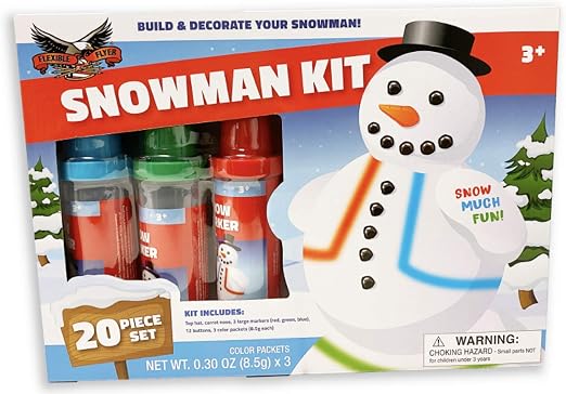 Amazon.com: Flexible Flyer Build a Snowman Kit with Snow Art Markers ...