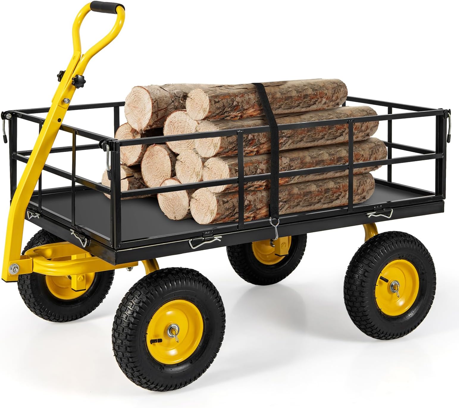 Amazon.com: Aain Heavy-Duty Garden Cart Wagon with 180° Rotating Handle ...