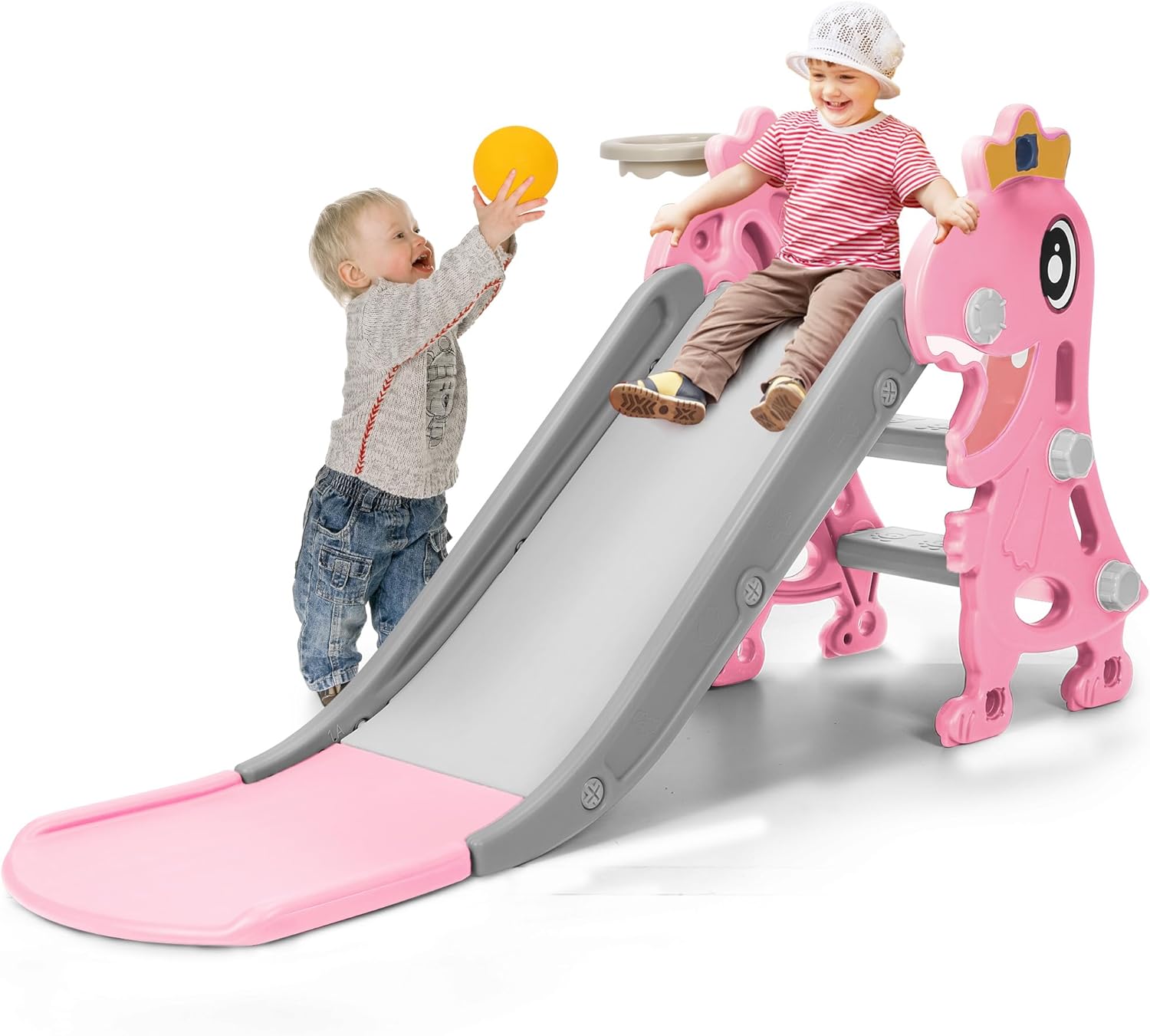 Toddler Slide for Age 1-3 Baby Indoor Outdoor Playset Plastic Foldable ...
