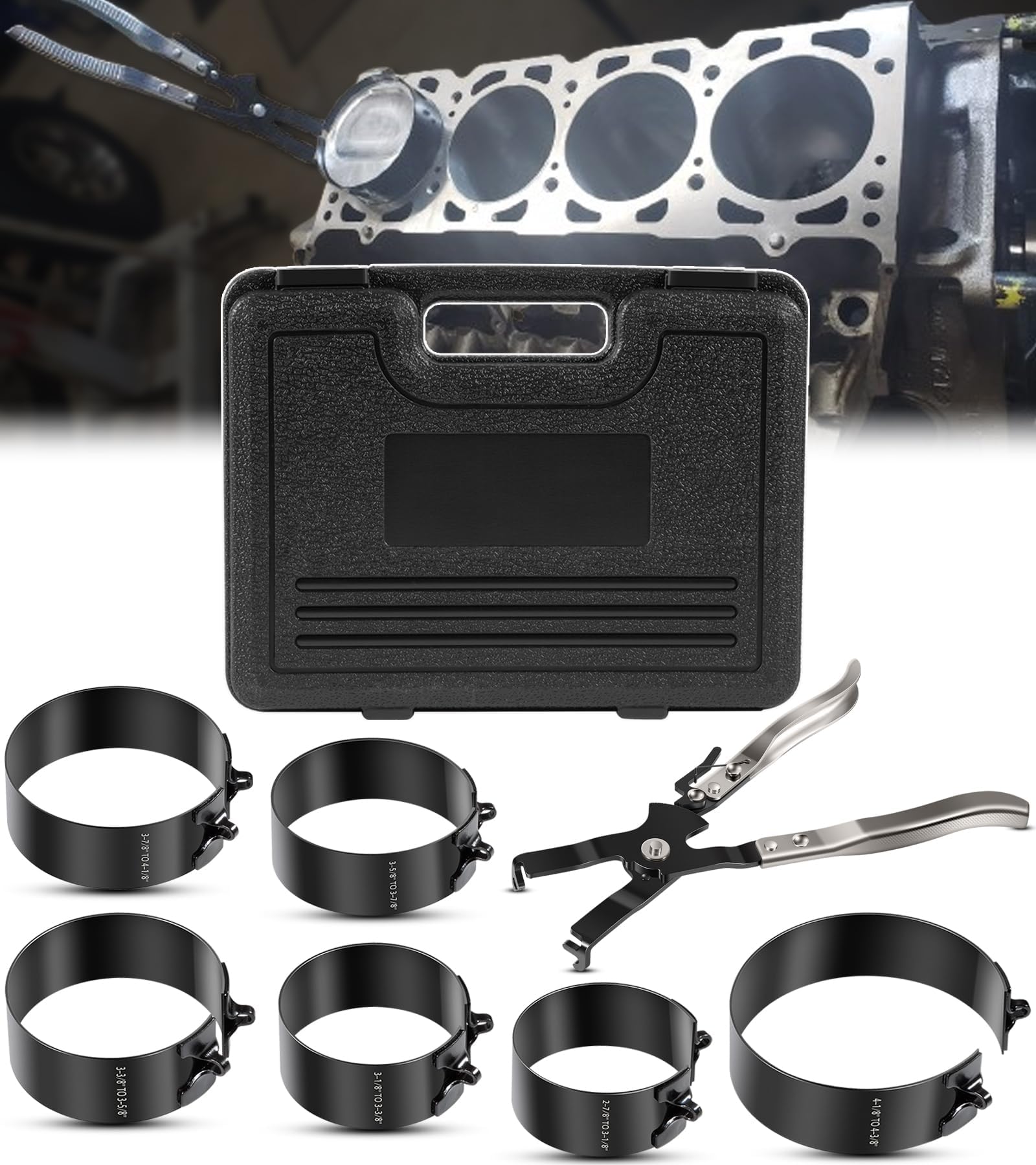 Amazon.com: 940387 Piston Ring Compressor Tool Set for Car Diesel ...