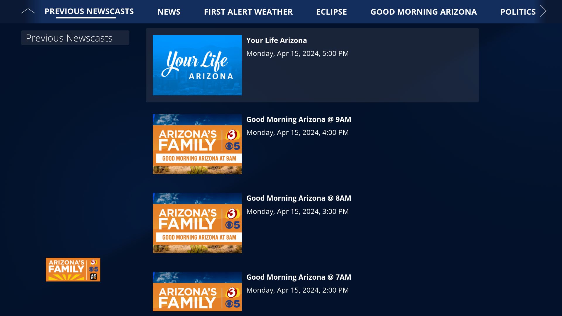 azfamily (3TV & CBS 5) - App on Amazon Appstore
