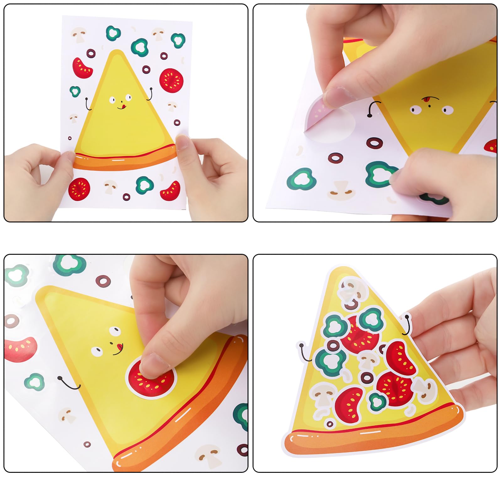 Snapklik.com : 100 Sheets Make A Pizza Stickers, 6.5 X 4.7 Inch Make ...
