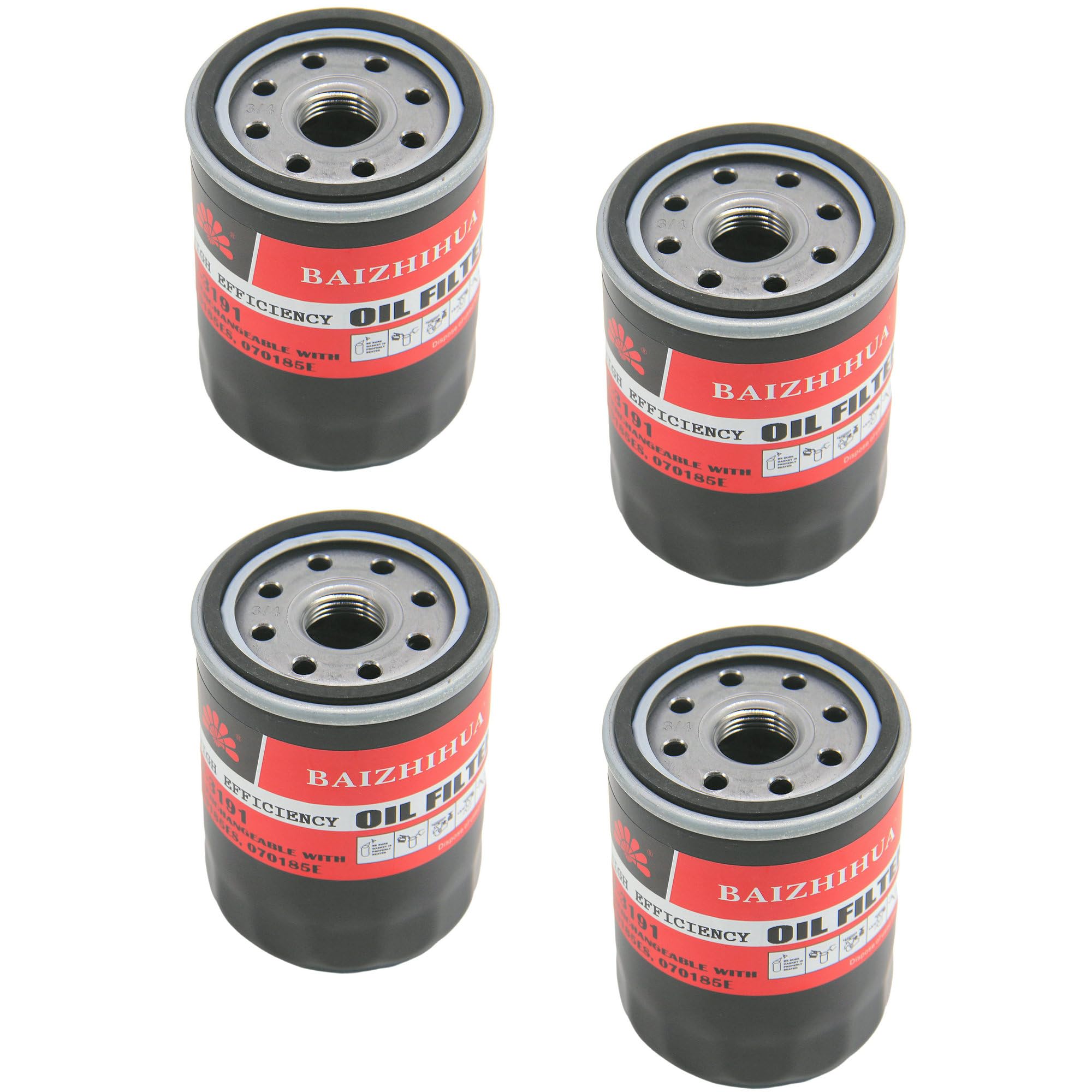 Amazon.com: 4-PACK BAIZHIHUA 3191 Oil Filter Replace 070185ES, 070185E ...