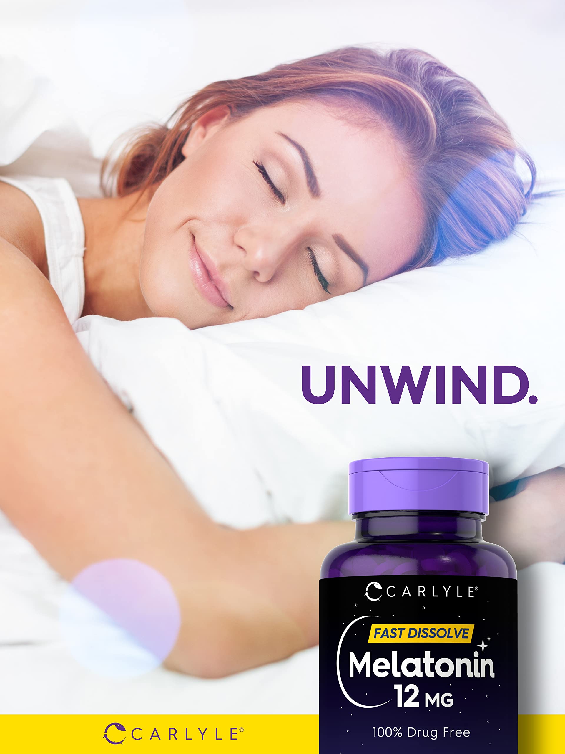 Snapklik.com : Carlyle Melatonin 12 Mg Fast Dissolve 300 Tablets Drug ...