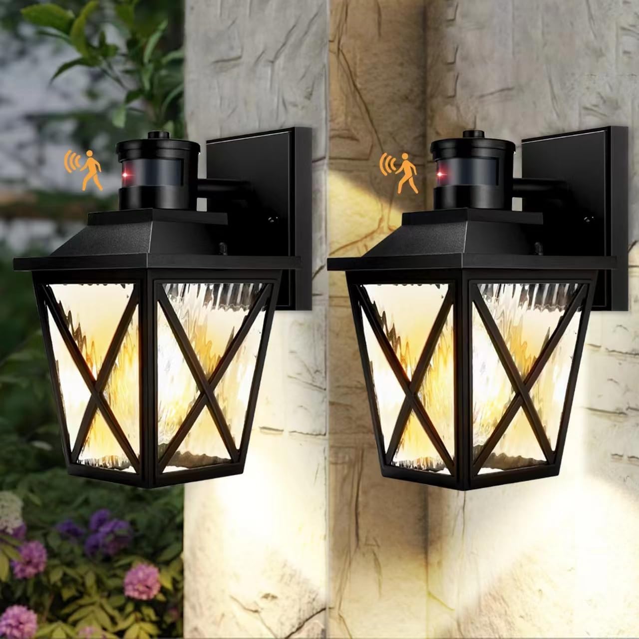 LONEDRUID 3 Pack Dusk to Dawn Motion Sensor Outdoor LED Porch Light ...