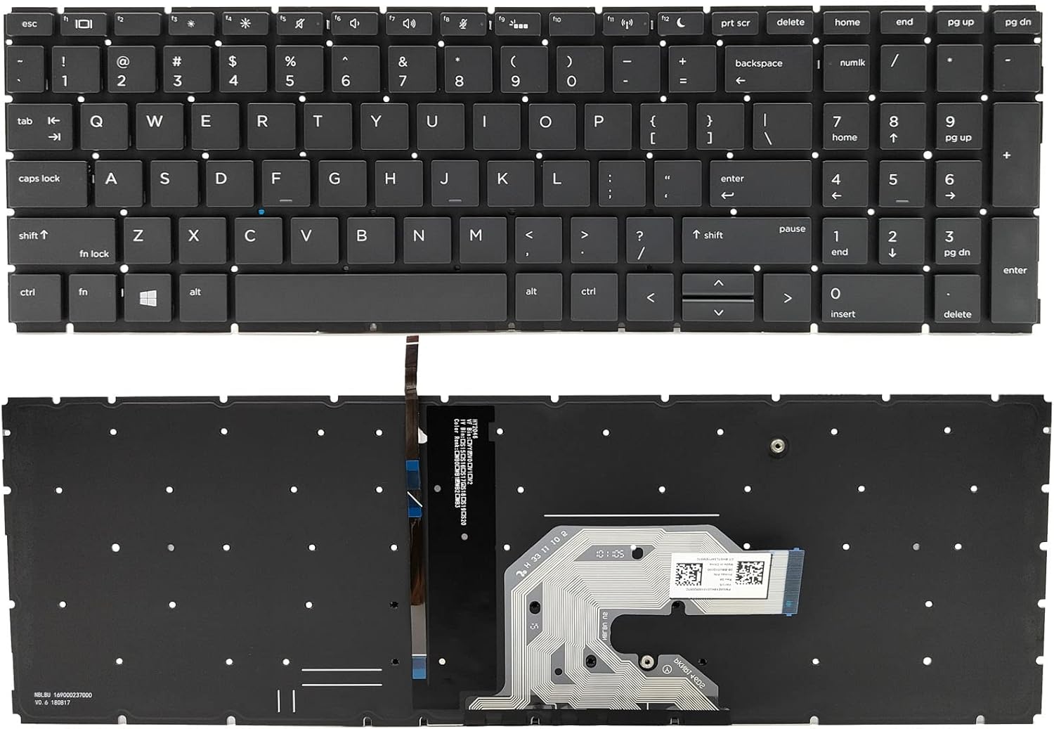 Amazon.com: wangpeng® New Black US Laptop Keyboard for HP Probook 450 ...
