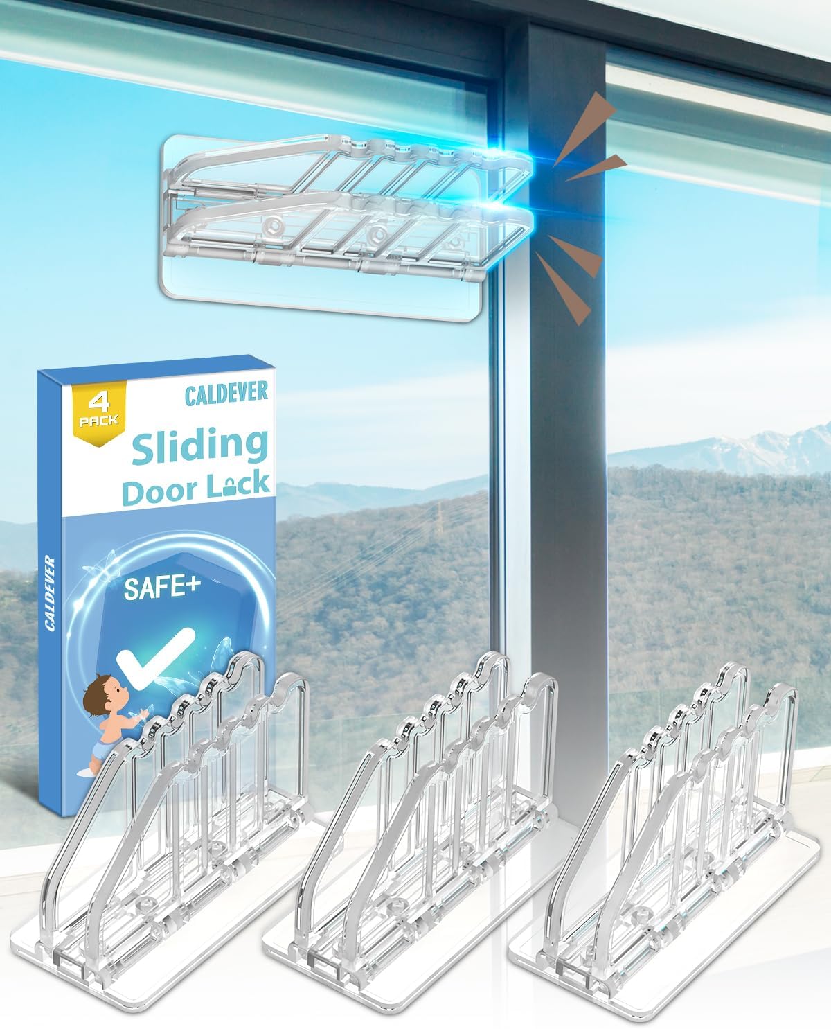 Patio Glass Sliding Door Lock - Window ChildProof Use Child Safety ...