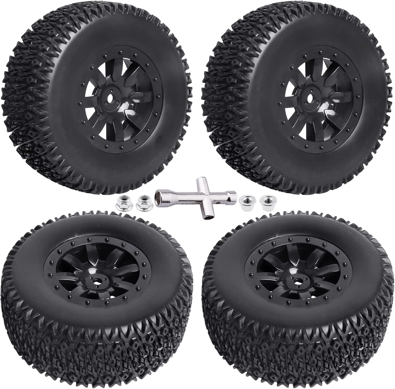 Amazon.com: FriHobby Pre-Glued RC 1/10 Short Course Truck Tires and ...