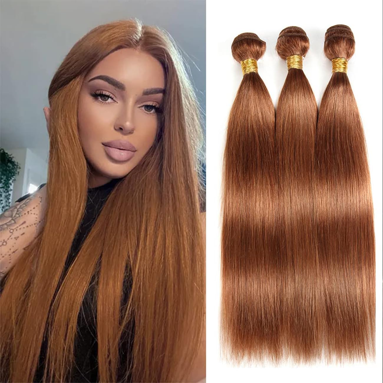 Amazon.com : #30 Hair Bundles Straight Virgin Hair Bundles #30 Human ...