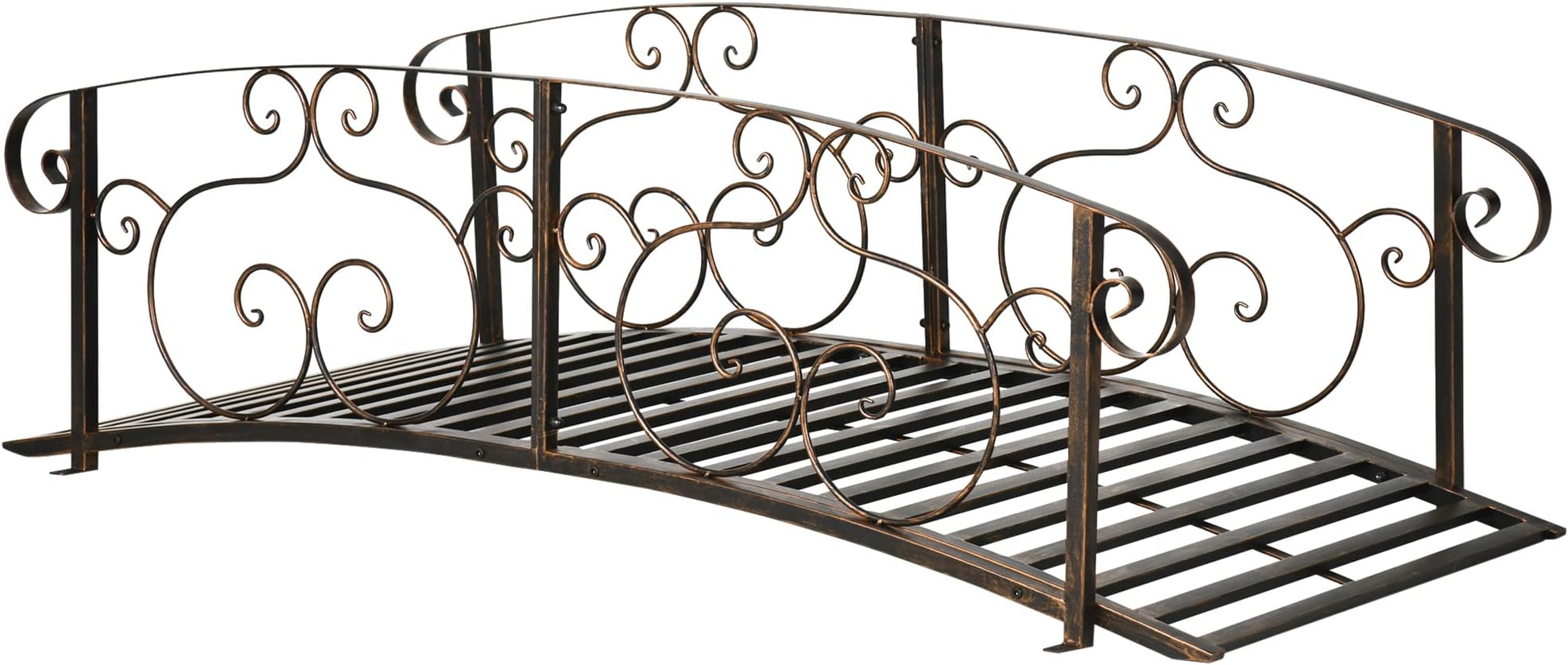 Amazon.com : VINGLI Garden Bridge Metal Yard Arch Path Bridge with ...