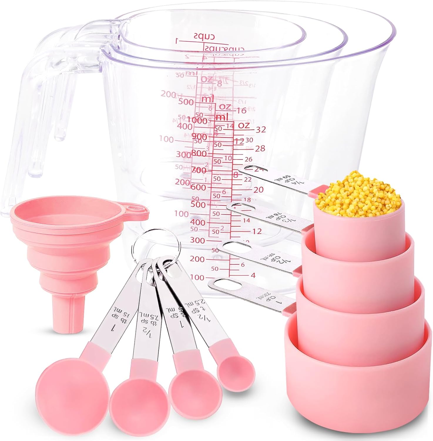 Amazon.com: Recogwood 12-Piece Measuring Cups & Spoons Set, Nesting ...