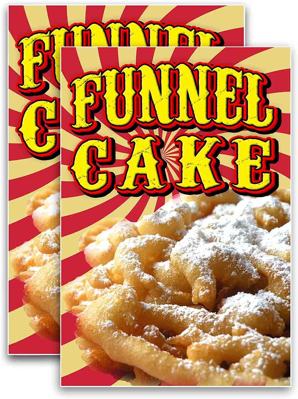Amazon.com : Funnel Cake (24" X 36") Vinyl Decal Only (Pack of 2) |Sign ...