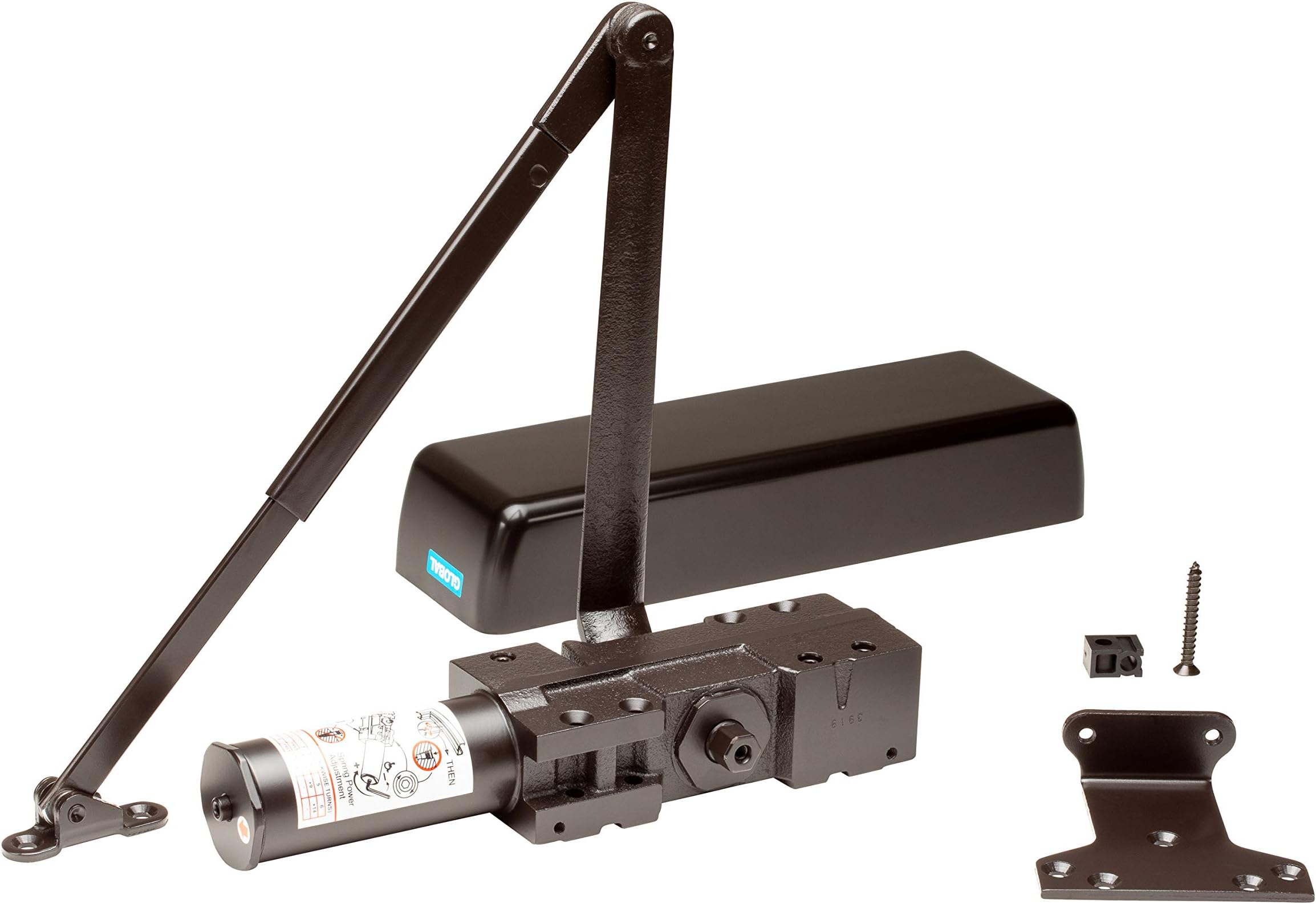 Global Door Controls Commercial Door Closer in Duronotic Finish with ...