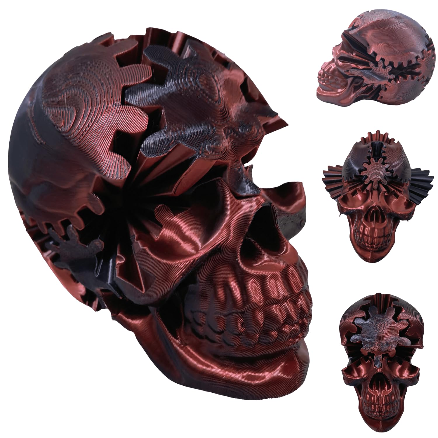 Snapklik.com : Gear Skull Ball, Gearhead Sphere, 3D Printed Gear ...